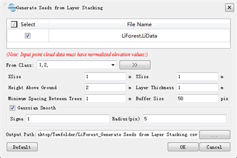 Generate Seeds By Layer Stacking · Lidar360 User Guide