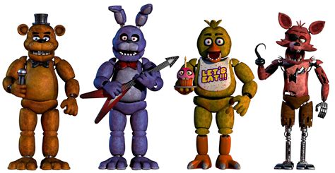 Fnaf 1 Gang Full Body Renders By Mysticmcmfp On Deviantart
