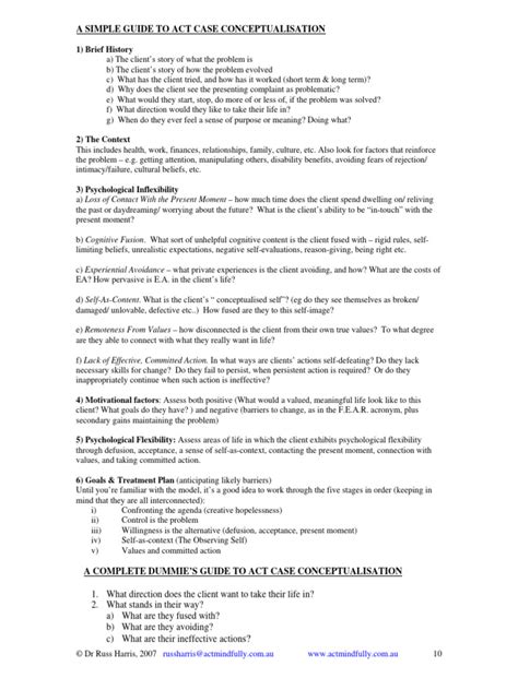 Case Conceptualisation A Simple Guide Pdf Cognition Social