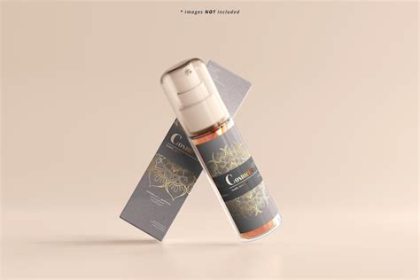 Premium Psd Pump Bottle Box And Bottle Mockup