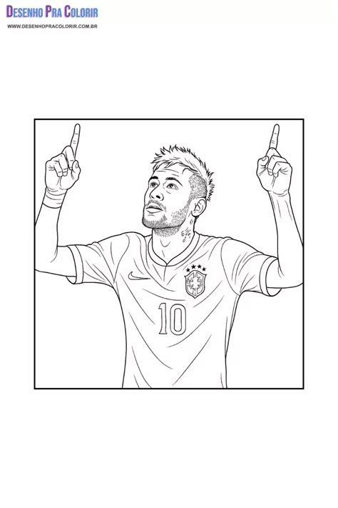 Neymar Para Colorir 12 Desenhos Incríveis Para Imprimir E Gol De Alegria