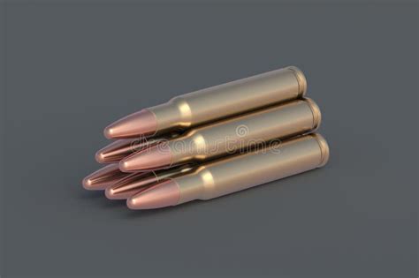 Stack Of Bullets For Assault Rifle Stock Illustration Illustration Of