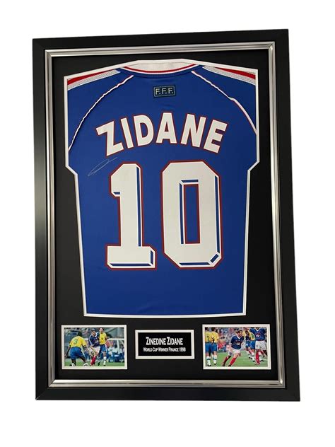 Sale Zinedine Zidane Of France Signed Shirt 1998 Signed Memorabila Shop