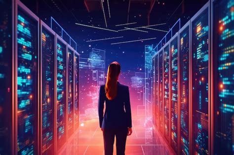 Premium Photo Big Data Center Female Chief Technology Officer
