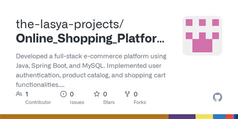 Github The Lasya Projects Online Shopping Platform Developed A Full Stack E Commerce Platform
