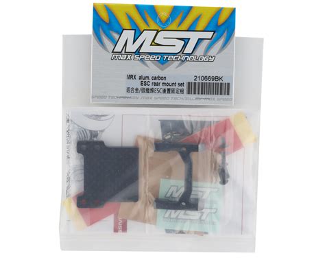MST MRX Carbon Fiber Rear ESC Mount MXS BK AMain Hobbies