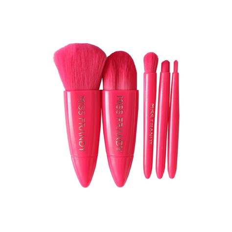 Box Mini Kit Pincel Pretty In Pink C5 Unidades Pm23 0477 Miss Frandy Reve Makeup