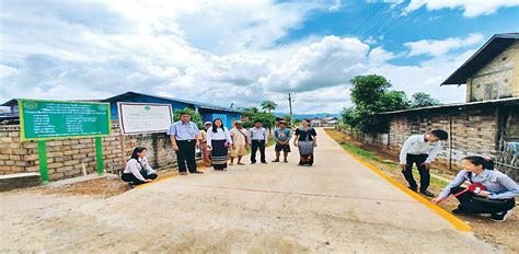 လားရှိုးမြို့နယ်၌ Vdp စီမံကိန်းဖြင့် ကွန်ကရစ်လမ်းခင်းခြင်း ဆောင်ရွက်ပြီးစီးမှု ကွင်းဆင်းစစ်ဆေး