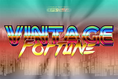 Retro Futuristic 80s Editable Text Effect Style 2567365
