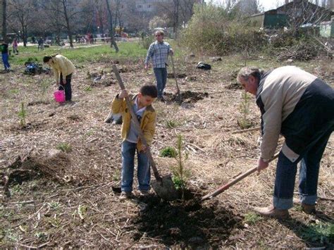 Засаждане на дръвчета и посрещане на Първа пролет