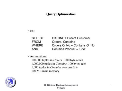 Ppt Query Optimization Powerpoint Presentation Free Download Id