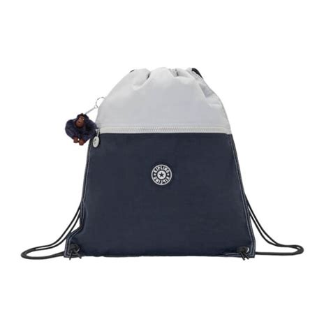 Mochila Saco Kipling Supertaboo True Blue Grey