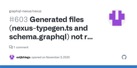 generated files nexus typegen ts and schema graphql not re generated