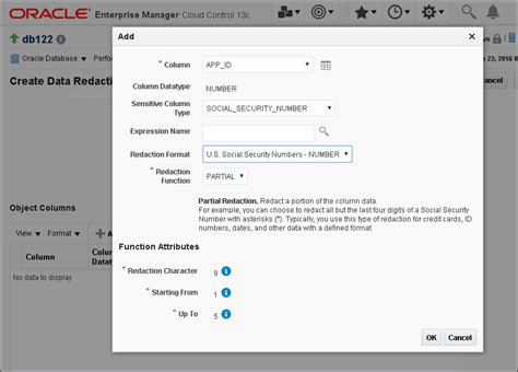 Managing Oracle Data Redaction Policies In Oracle Enterprise Manager