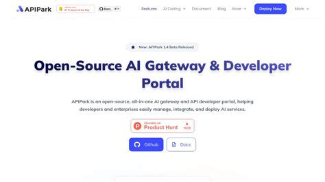 Apipark Open Source Ai Gateway And Developer Portal For Seamless Ai