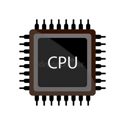 macro cpu chip icon digital data microprocessor stock illustration illustration of hardware
