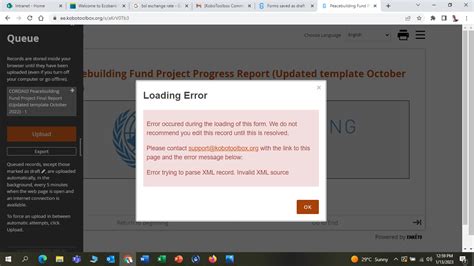 Saved A Draft Report And Couldnt Access It Again Showing Loading Error Data Management