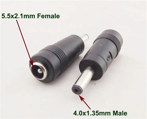 1pcs DC Power Adapter 4 0mm X 1 35mm Male Plug To 5 5mm X 2 1mm Female Jack Connector For Asus
