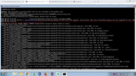Rasa Shell Execution Error Could Not Load Path Due To Passed Save