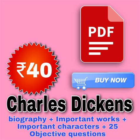 Biography Of Charles Dickens Important Works Important Characters