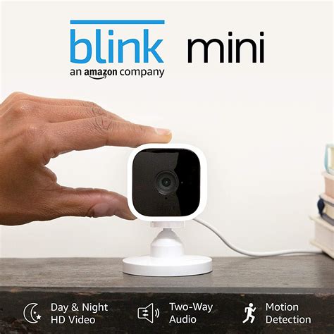 Amazon Blink Mini Compact Indoor Plug In Smart Security Camera