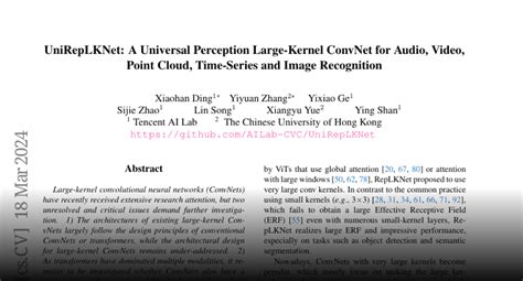 Paper Page Unireplknet A Universal Perception Large Kernel Convnet