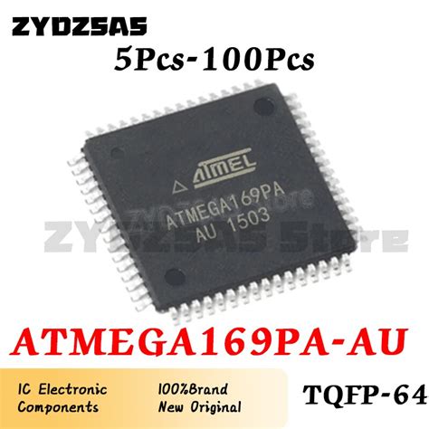 5Pcs 100Pcs ATMEGA169PA AU ATMEGA169PA ATMEGA169 ATMEGA IC MCU Chip TQFP 64