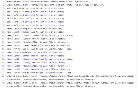 How To Build Ffmpeg 20 For Android On Linux Stack Overflow
