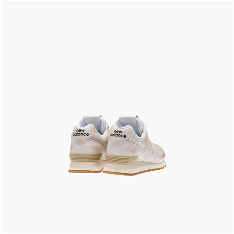 White New Balance 574 X Miu Miu Vintage Effect Nappa Leather Sneakers