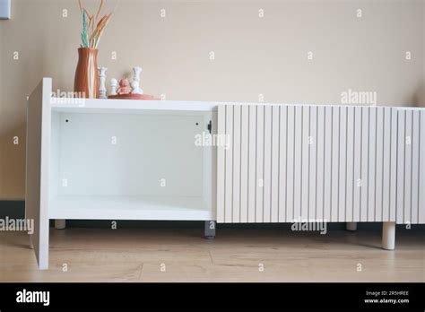 Opened Empty Drawer In Living Room Stock Photo Alamy