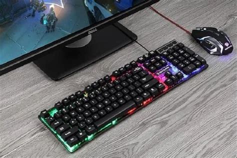Enter Ignite Pro Gaming Mouse And Keyboard Combo With 6 Button Mouse And Rainbow Backlighting At