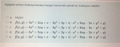 Which Of The Following Functions Can Be A Harmonic Chegg