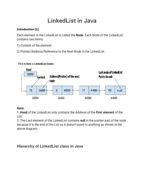 Linkedlist In Java Pdf Pointer Computer Programming Software