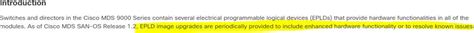 What Is A Characteristic Of Epld Updates On Cisco Mds 9000 Series Switches Exam4training