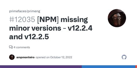 Npm Missing Minor Versions V1224 And V1225 · Issue 12035