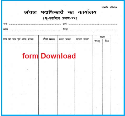 Bihar Lpc Form Pdf Download In Hindi बिहार भूमि स्वामित्व सर्टिफिकेट फॉर्म डाउनलोड