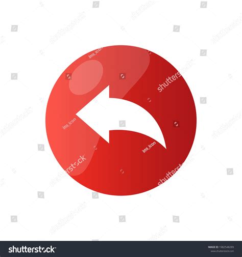 Backward Arrow Red Circle Button Stock Vector Royalty Free Shutterstock