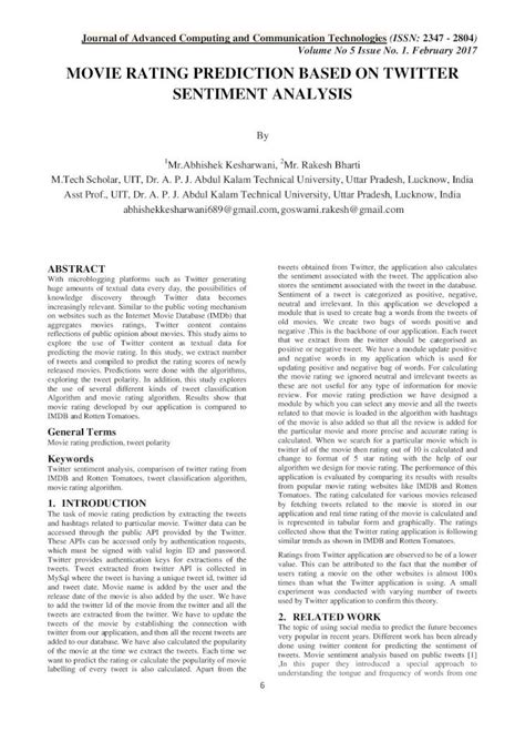 pdf movie rating prediction based on twitter sentiment analysis