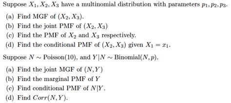 Suppose X1 X2 X3 Have A Multinomial Distribution Chegg Com