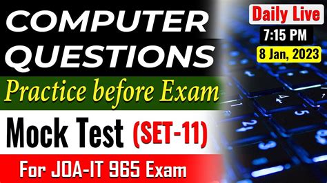 Computer Science Mock Test 11 Joa It 965 Preparation Live Class 11 Computer