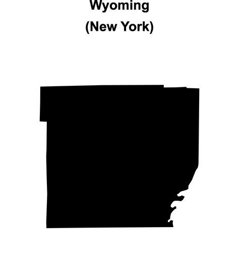 Wyoming County New York Blank Outline Map 46856192 Vector Art At Vecteezy