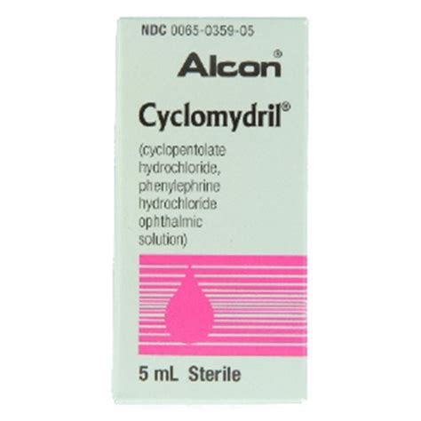Cyclomydril Phenylephrine Cyclopentolate Hcl 1 0 2 Ophthalmic Drops Dropper Bottle 5ml