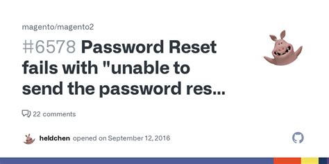 Password Reset Fails With Unable To Send The Password Reset Email Due