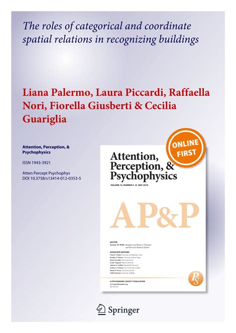 Pdf The Roles Of Categorical And Coordinate Spatial Relations In Recognizing Buildings