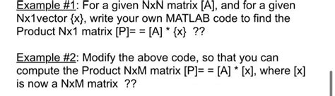 solved example 1 for a given nxn matrix [a] and for a