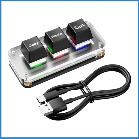 RGB Ctrl X C V Shortcut One Handed Keyboard Key Gaming Keypad USB Type C Programmable Keyboard