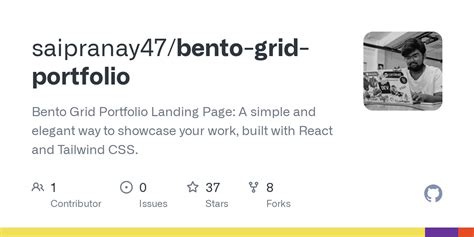 Github Saipranay47 Bento Grid Portfolio Bento Grid Portfolio Landing Page A Simple And
