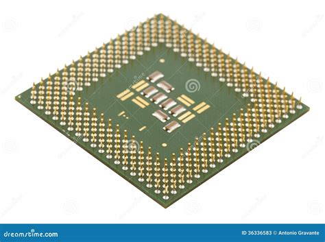 Microprocessore Per Il Computer Immagine Stock Immagine Di Dati Microchip 36336583