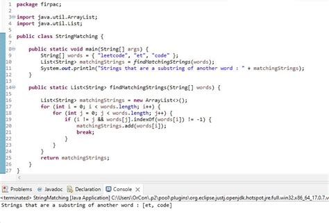 Java Code 85 Stringmatching Narayana N Posted On The Topic Linkedin