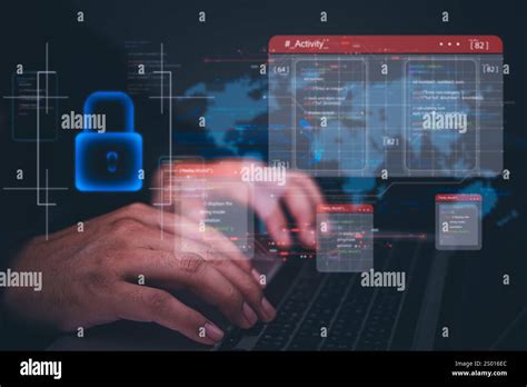 Hands Typing On Laptop With Programming Code On Screen Representing